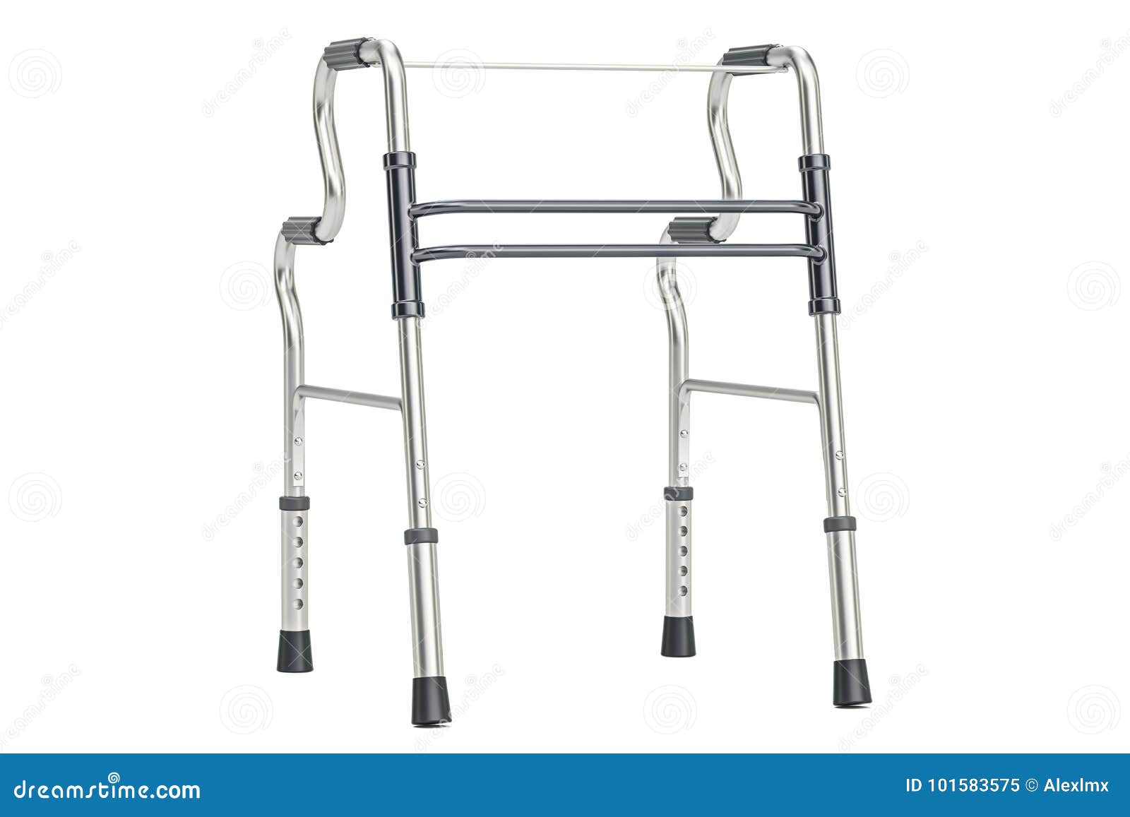 Walker, Walking Frame. 3D Rendering Stock Illustration - Illustration ...