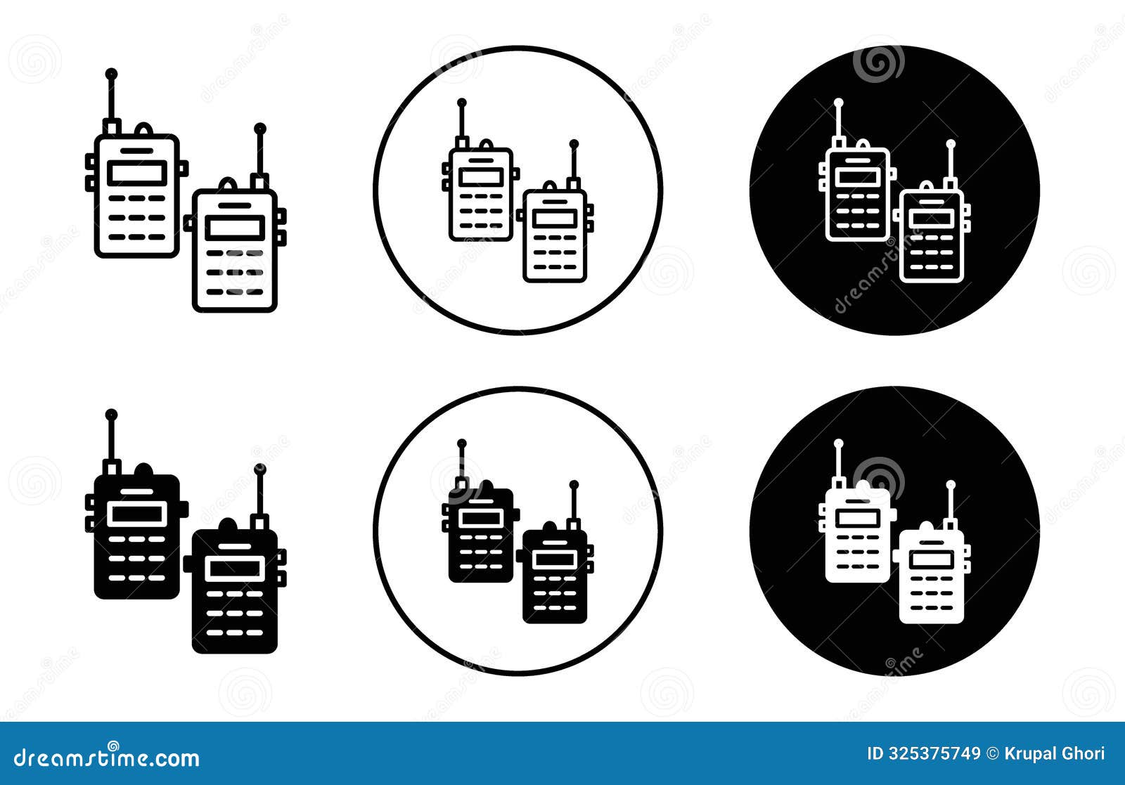 Walkie talkie icon stock illustration. Illustration of portable - 325375749