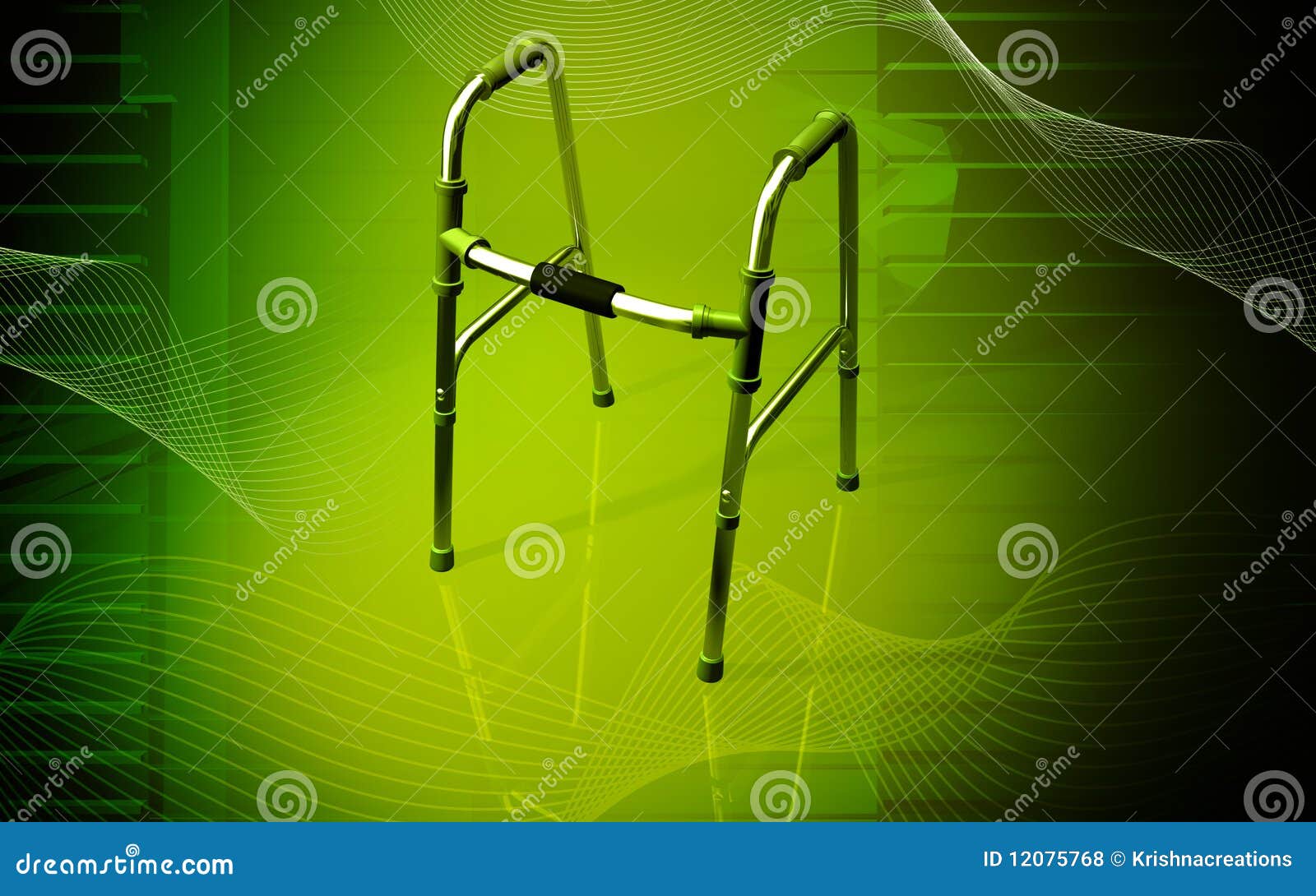 Walking Aid Using by Handicaps Stock Illustration - Illustration of ...