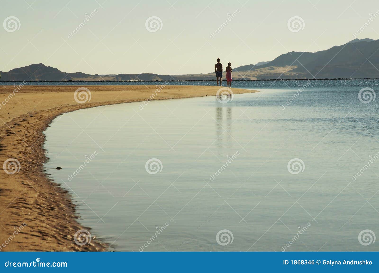 Walking Along Coastliness for Red Sea Stock Photo - Image of harmony ...
