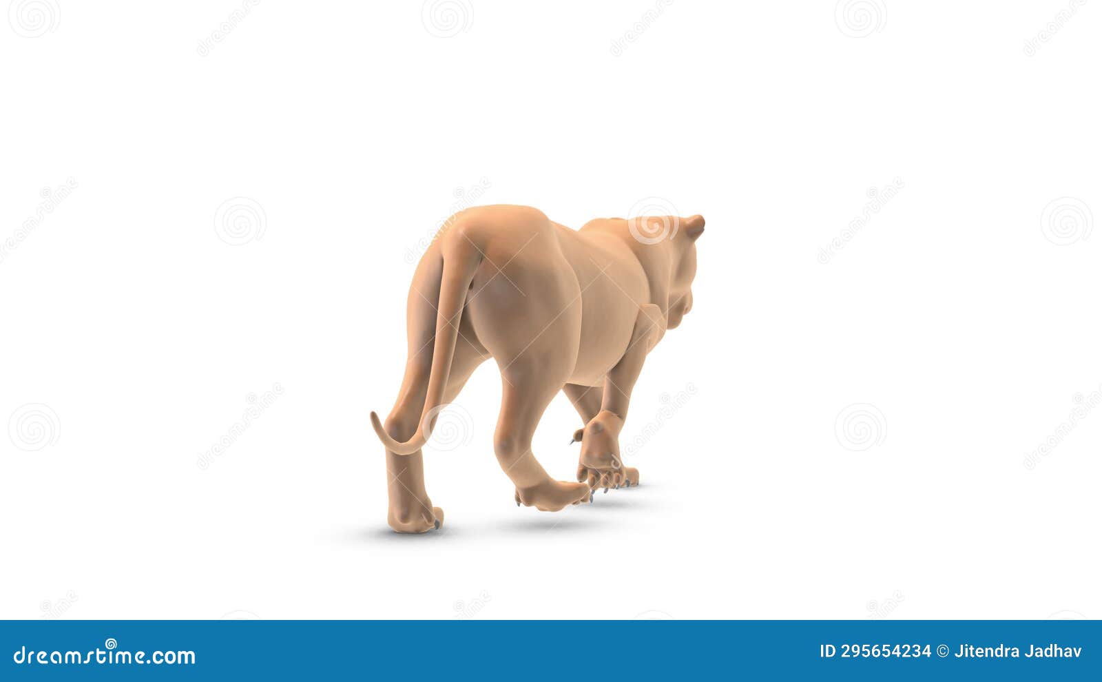 Walking Animated Lion on a White Background Stock Footage - Video of ...