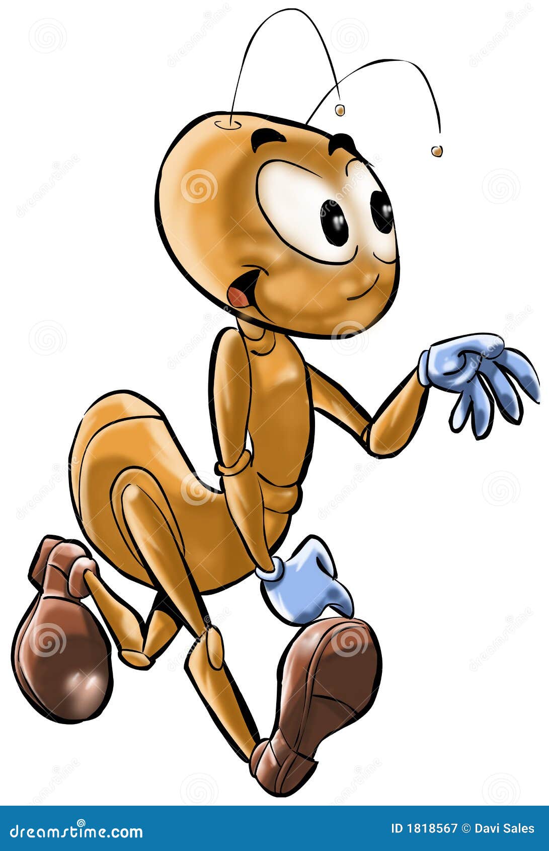 Shoes With A Cartoon Ant