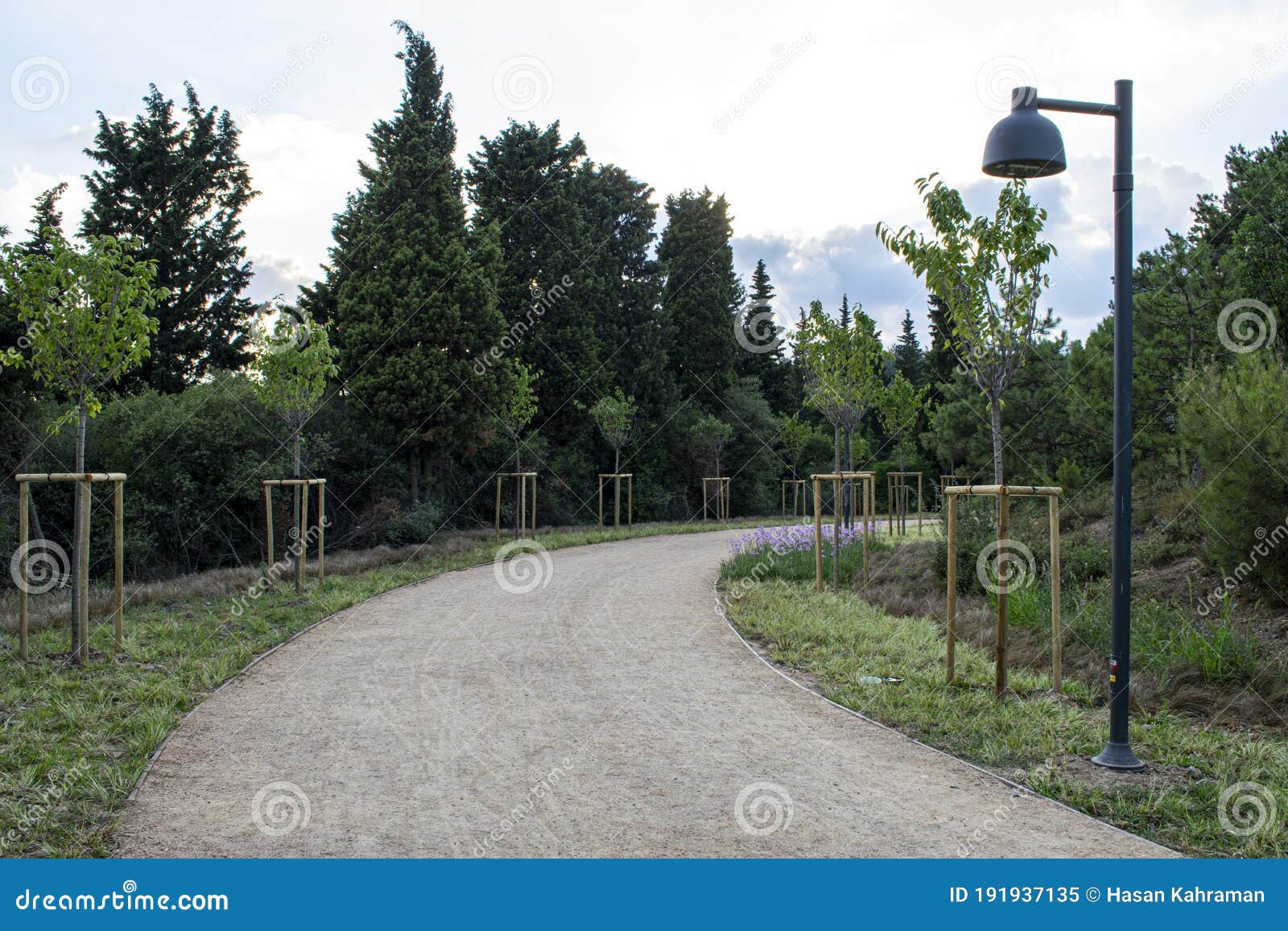 Walking area in the park stock image. Image of haystackn - 191937135