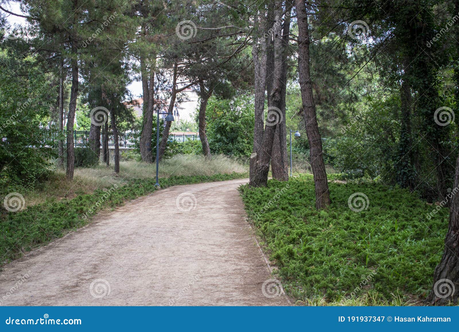 Walking area in the park stock image. Image of haystack - 191937347