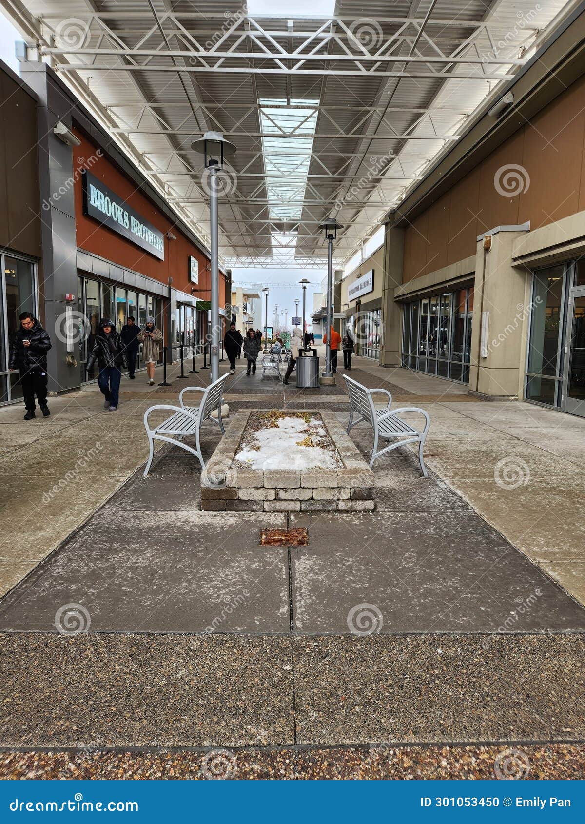 Walking Around an Outdoor Shopping Mall Stock Photo - Image of ...