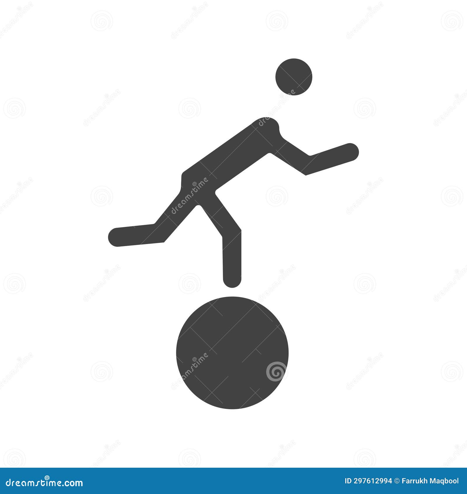 Walking on Ball Icon Vector Image. Stock Illustration - Illustration of ...