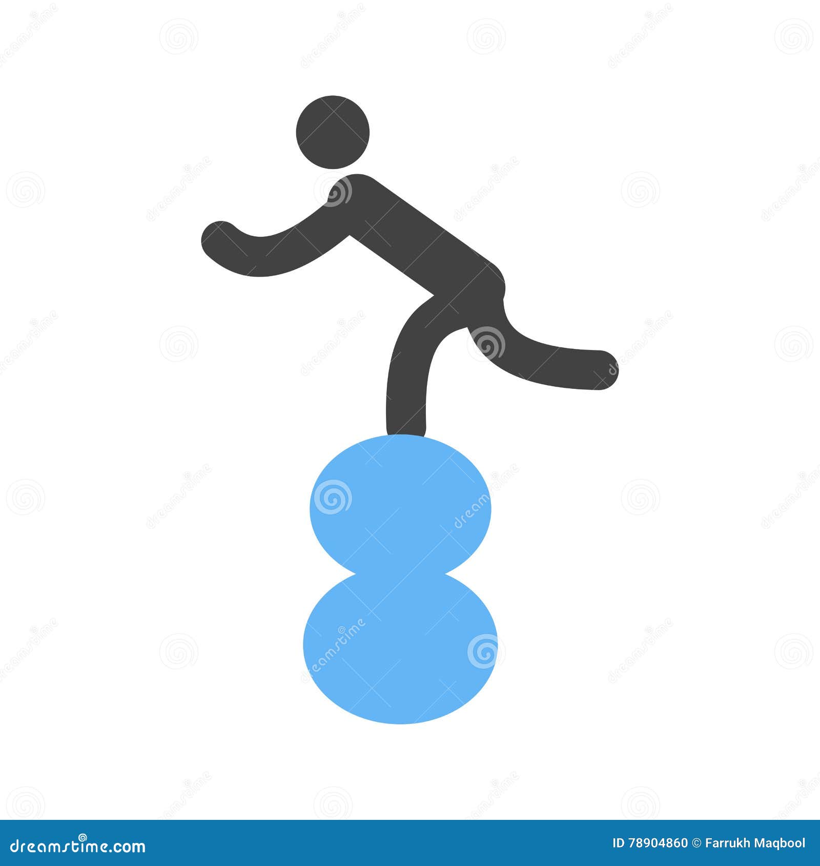 Walking on Balls stock vector. Illustration of stick - 78904860