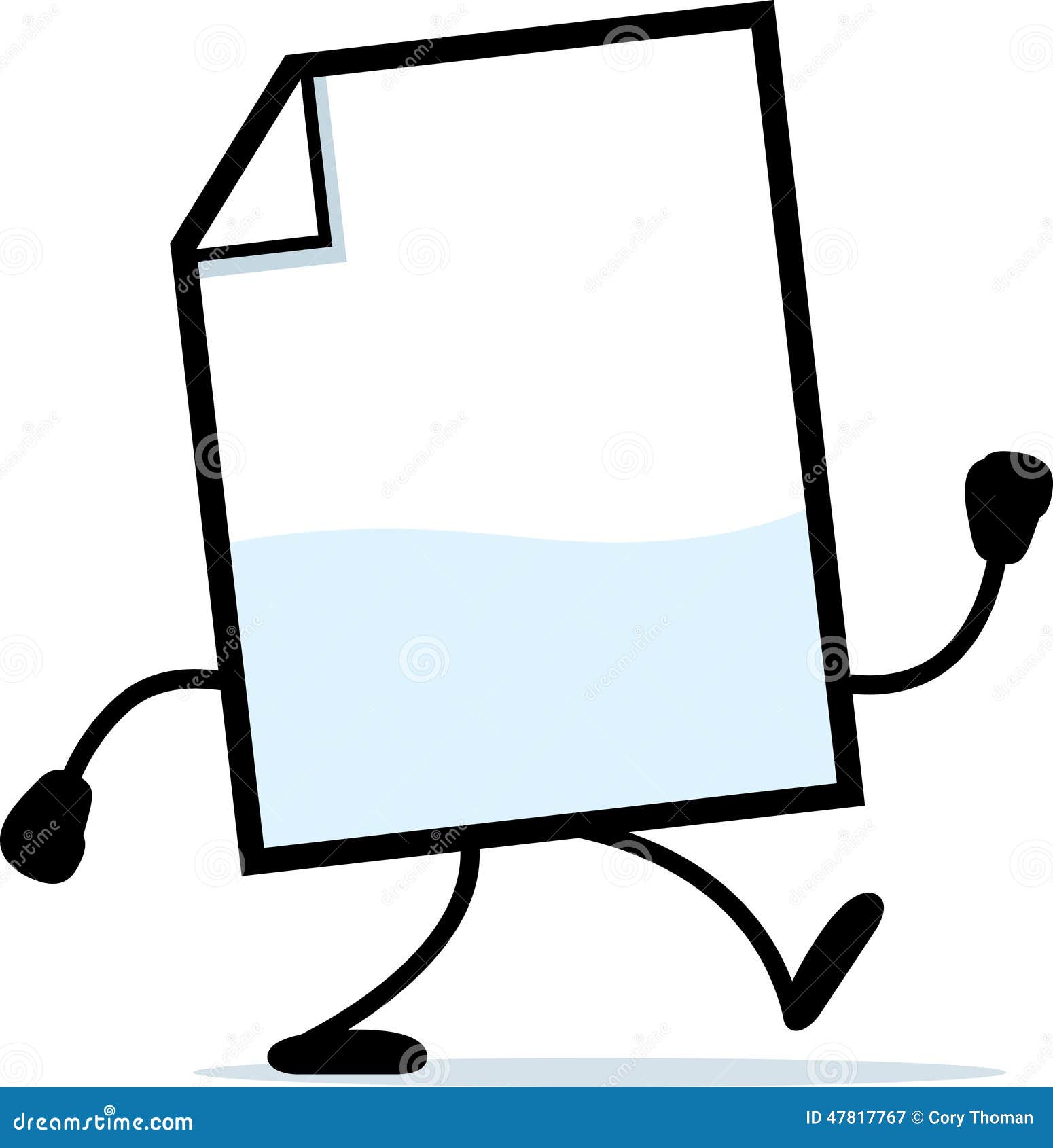 Walking Blank Paper stock vector. Illustration of piece - 47817767