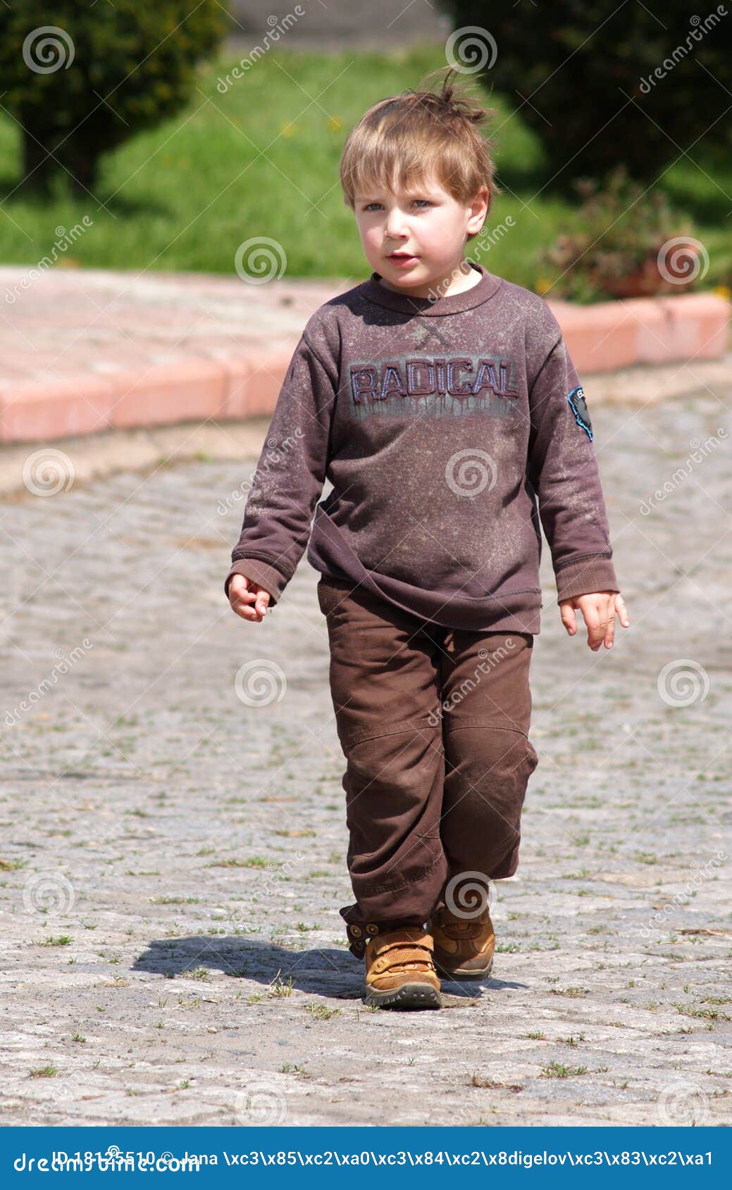 Walking boy stock photo. Image of preschool, walk, children - 18125510