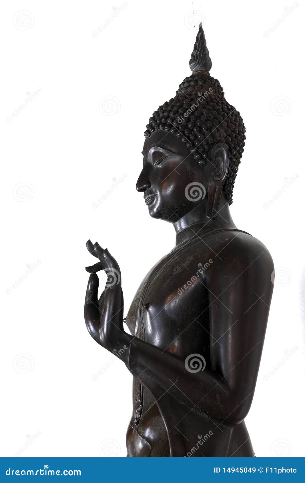 Walking Buddha & Seated Buddha In Earth Touching Pose, At The Base Of ...