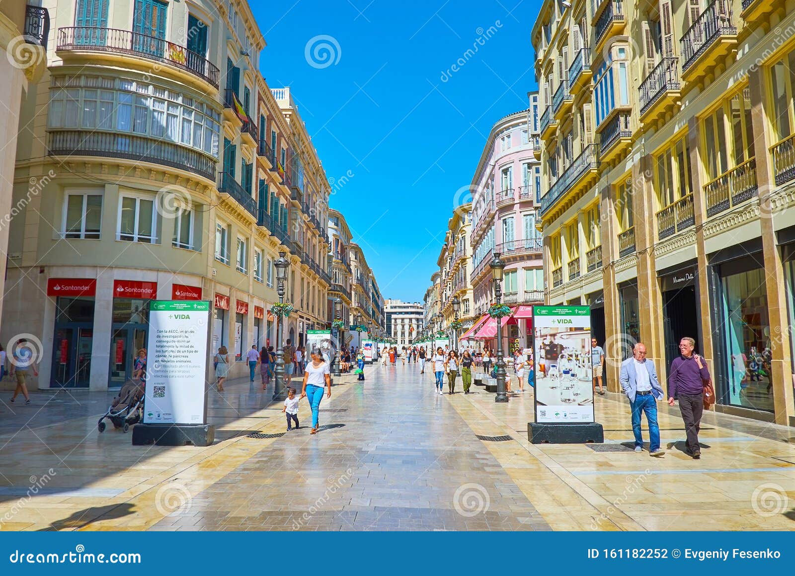 Walking through Calle Larios, Malaga, Spain Editorial Photography ...