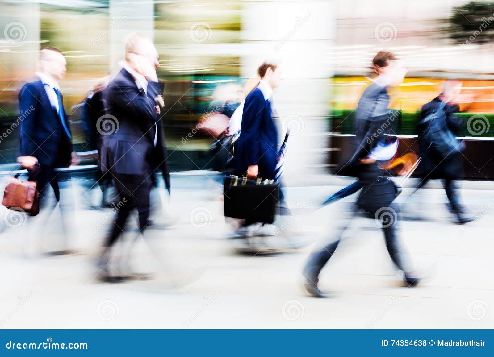Walking Commuters at Rush Hour Editorial Stock Photo - Image of ...
