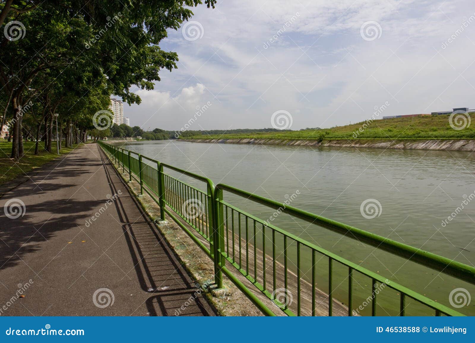 Walking and Cycling Path by the River Stock Photo - Image of explore ...