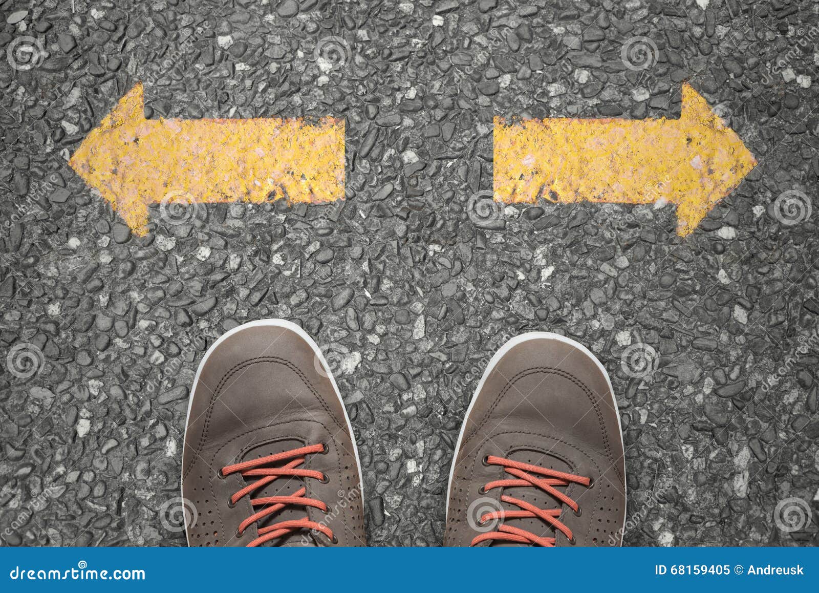 Walking Direction on Asphalt Stock Image - Image of trail, walking ...