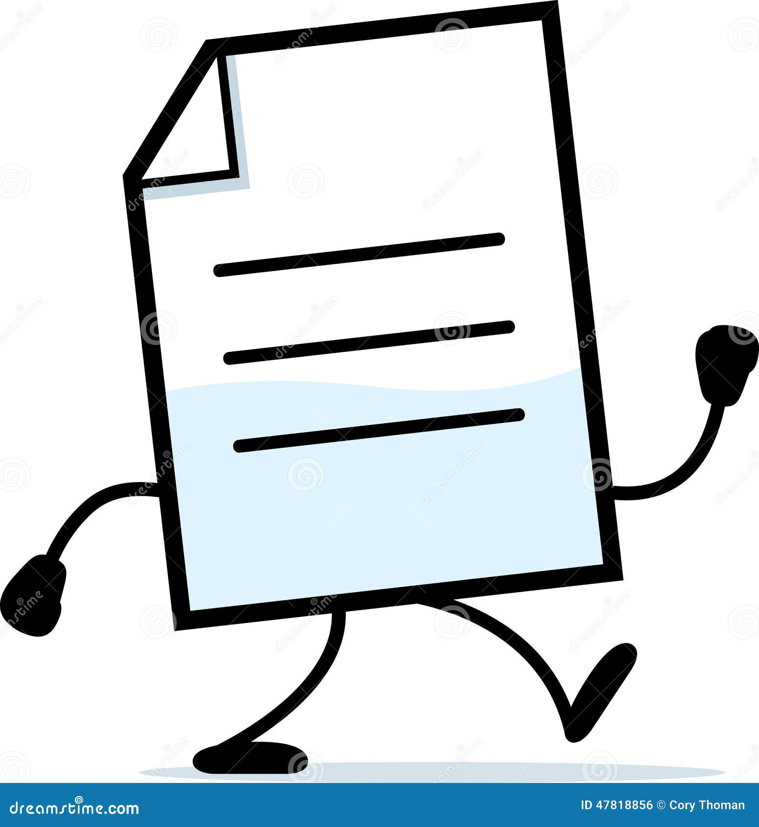 Walking Document stock illustration. Illustration of sheet - 47818856