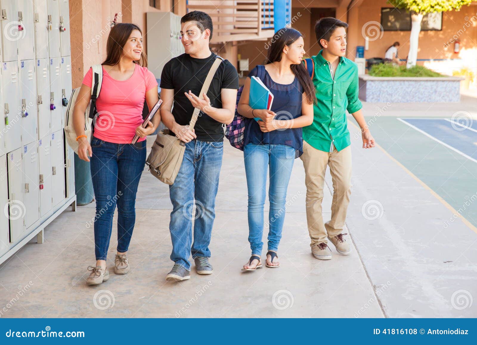 Students Talking In Hallway