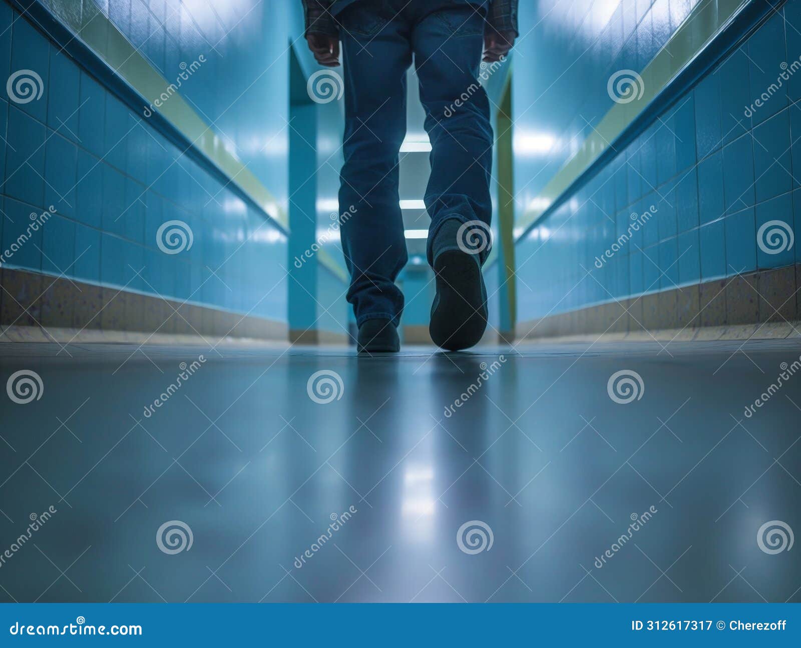 Walking Down the Hallway stock image. Image of empty - 312617317