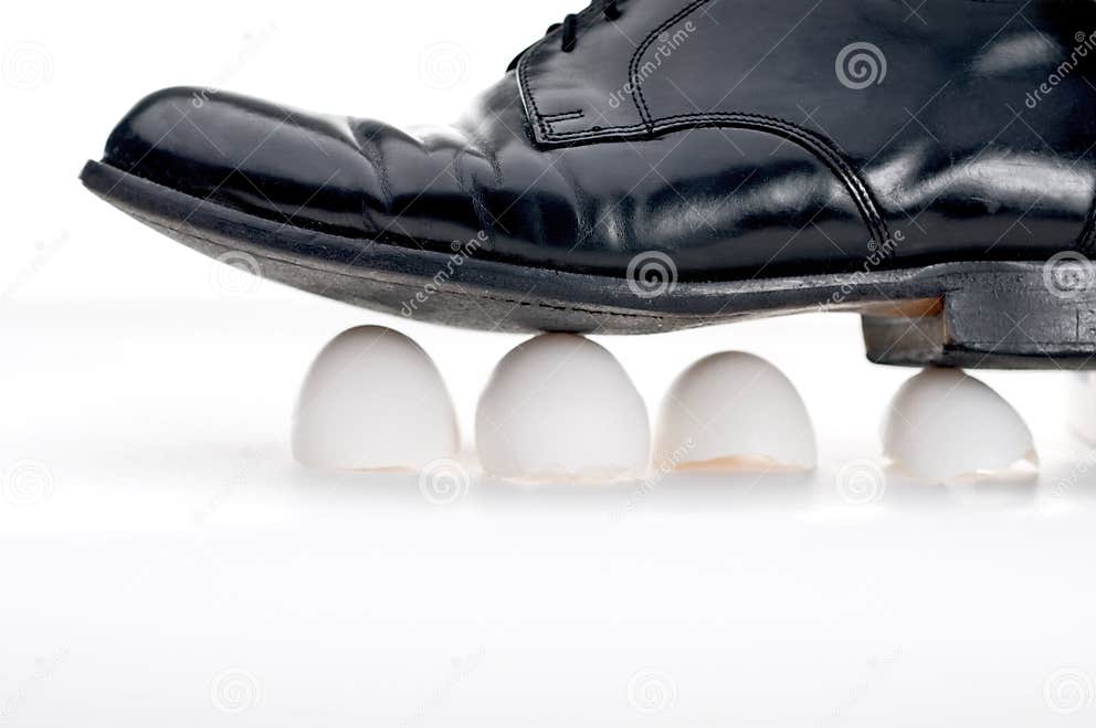 Walking on eggshells stock photo. Image of walking, poultry - 7009142