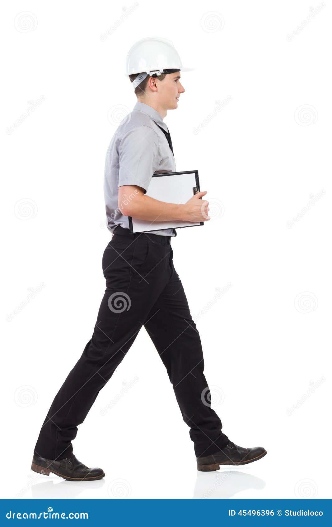 Walking engineer. stock photo. Image of hardhat, industry - 45496396