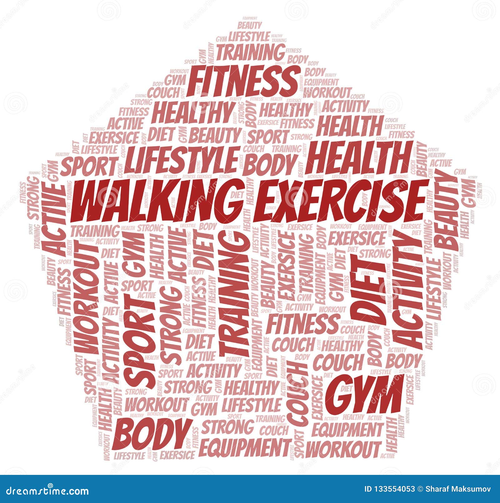 Walking Exercise Word Cloud Stock Illustration - Illustration of ...