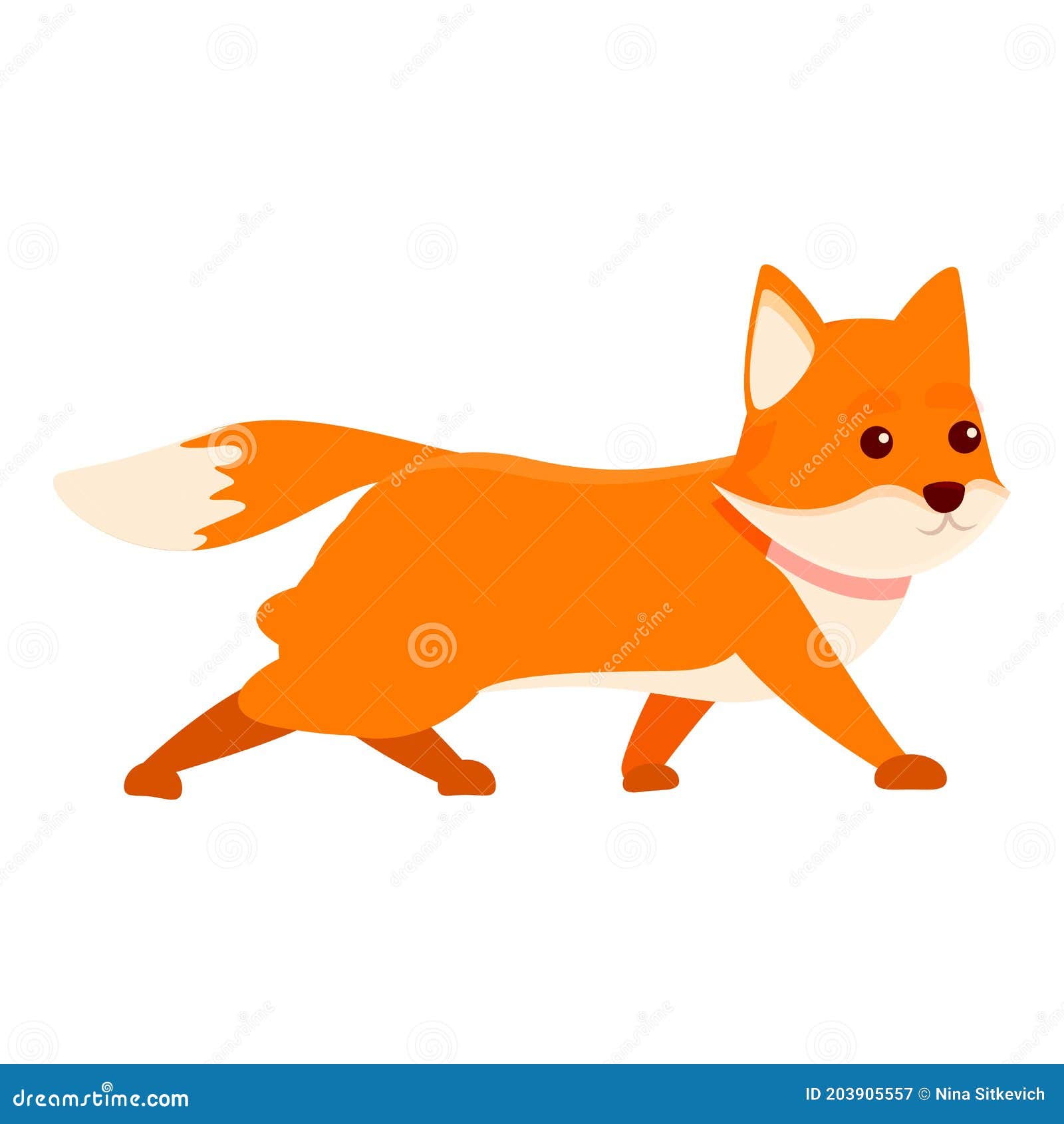 Walking Fox Icon, Cartoon Style Stock Vector - Illustration of graphic ...