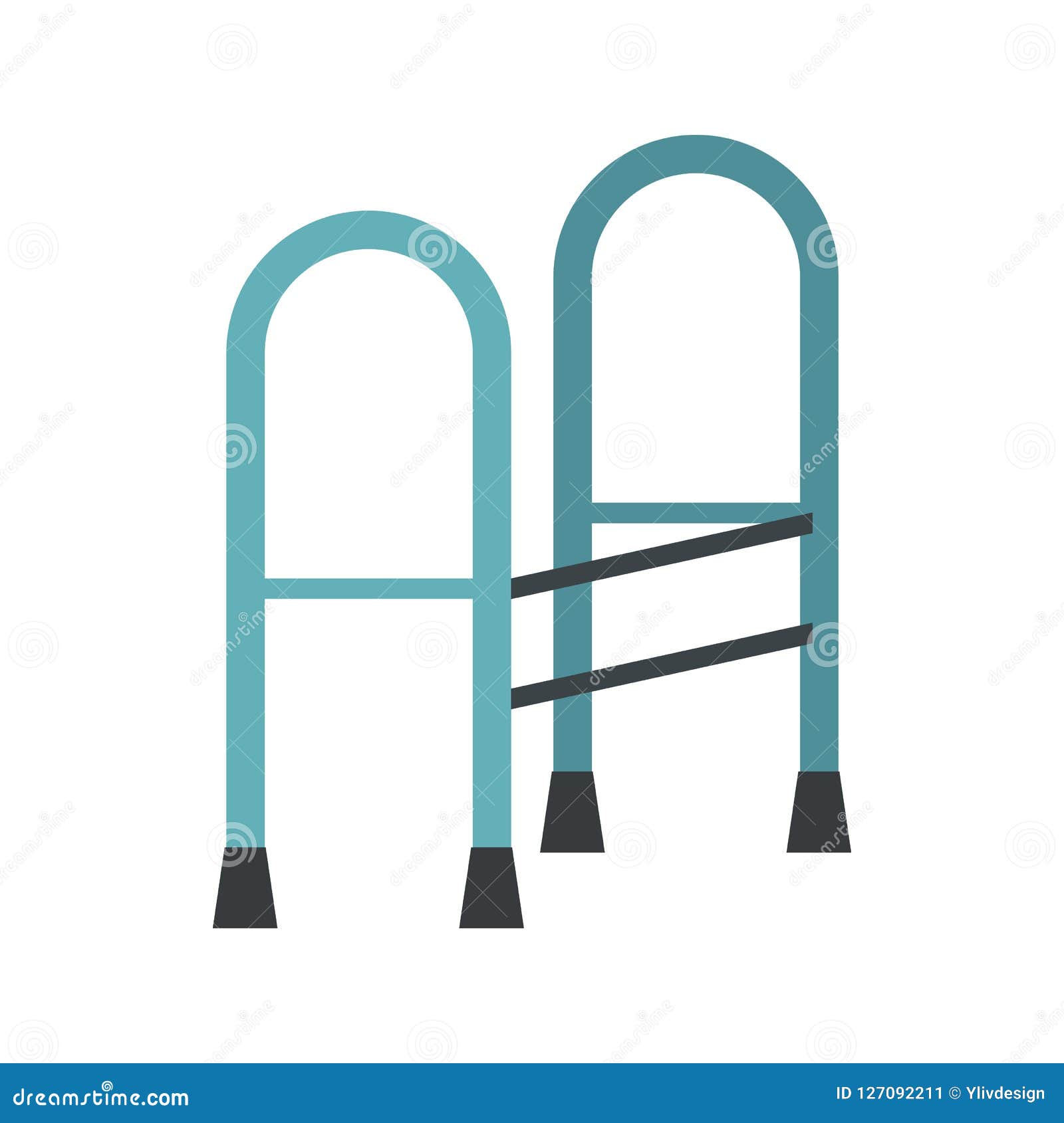 Walking Frame Icon in Flat Style Stock Illustration - Illustration of ...