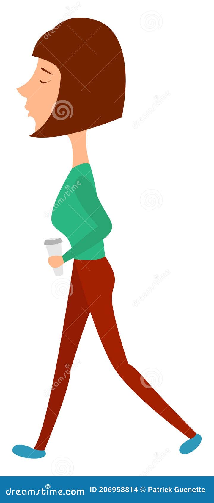 Walking Girl, Illustration, Vector Stock Vector - Illustration of walk ...