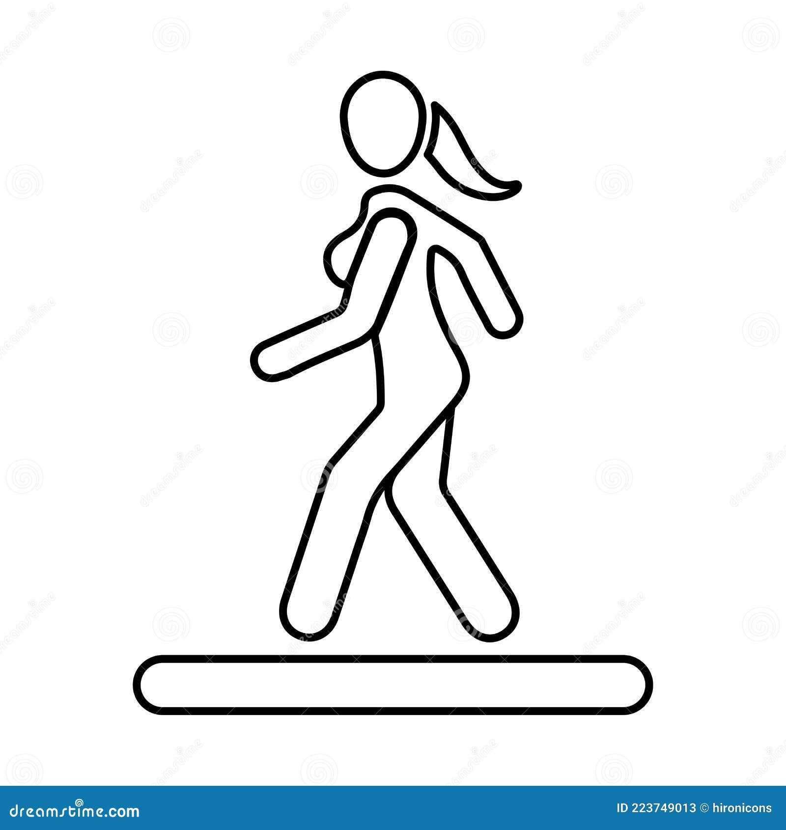 Walking, Go Away Line Icon. Outline Vector Stock Vector - Illustration ...
