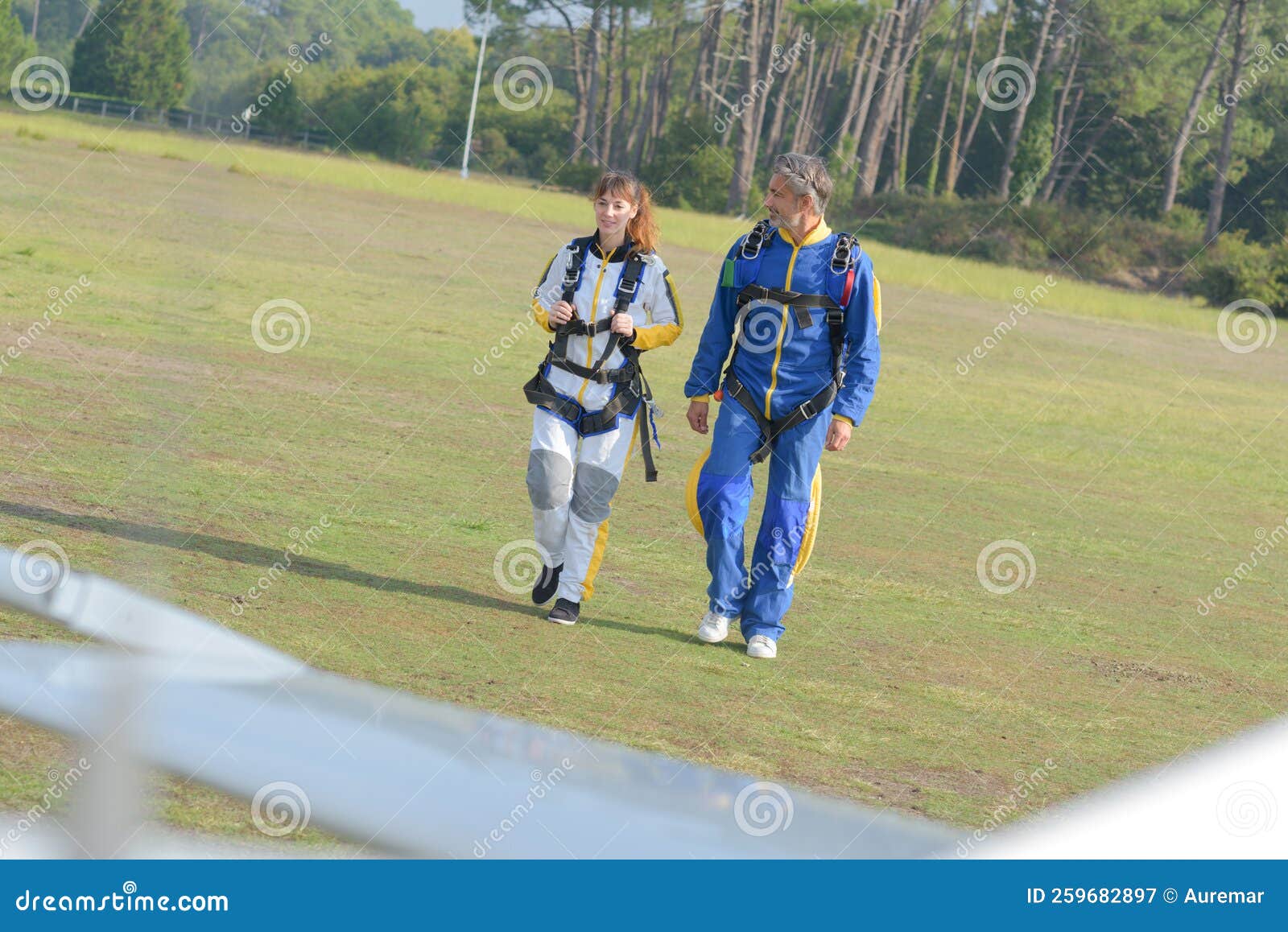 Walking Going Towards Plane for Parachuting Experience Stock Image ...