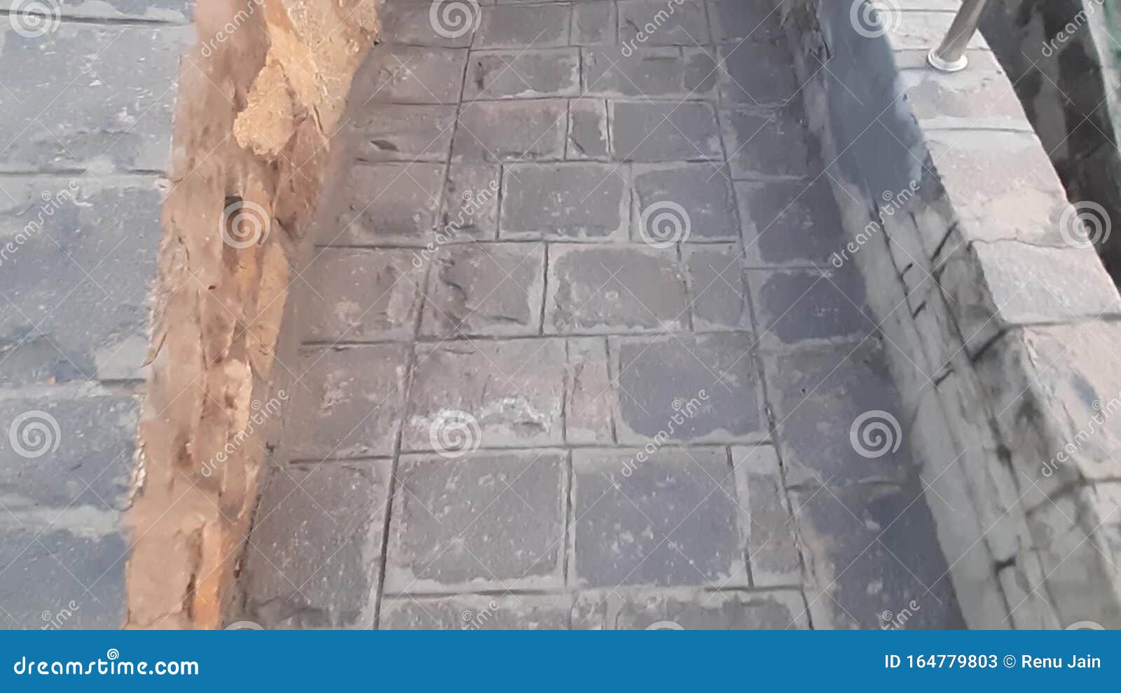 Walking on Grey Rock Tile Floor Path Stock Video - Video of floor ...