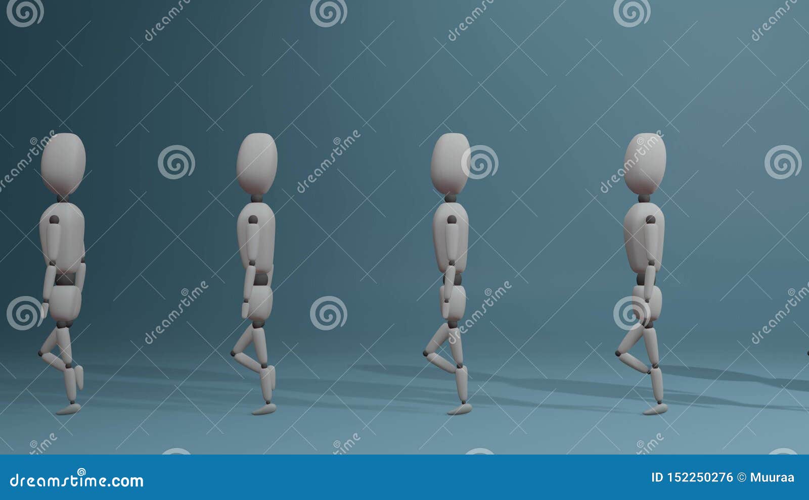 Walking Group of People with One Different Red Man Stock Footage ...