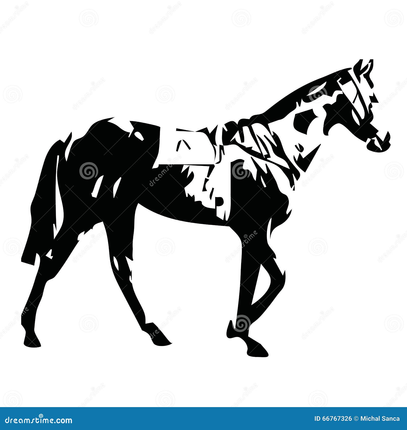 Walking Horse, Vector Illustration Stock Vector - Illustration of icon ...