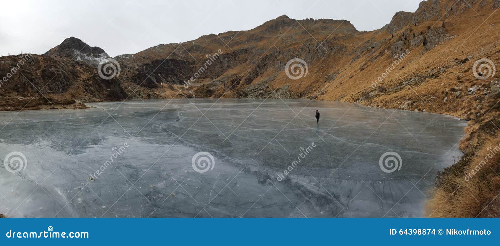 Walking on the ice stock photo. Image of panorama, landscape - 64398874