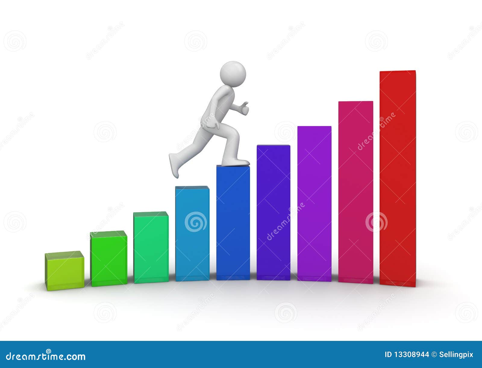 Walking ladder of success stock illustration. Illustration of start ...