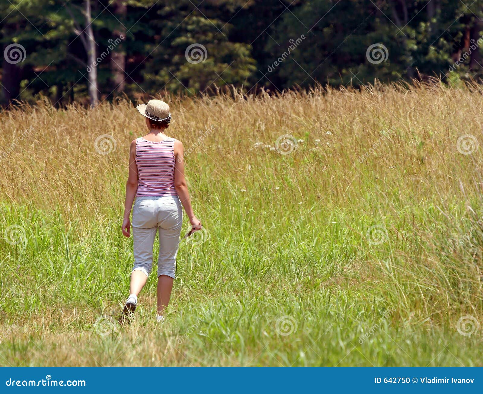 Walking lady stock photo. Image of outdoor, leisure, feather - 642750