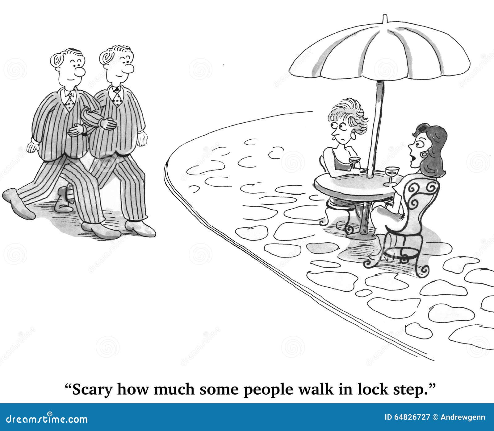 Walking in Lock Step stock illustration. Illustration of behavior ...