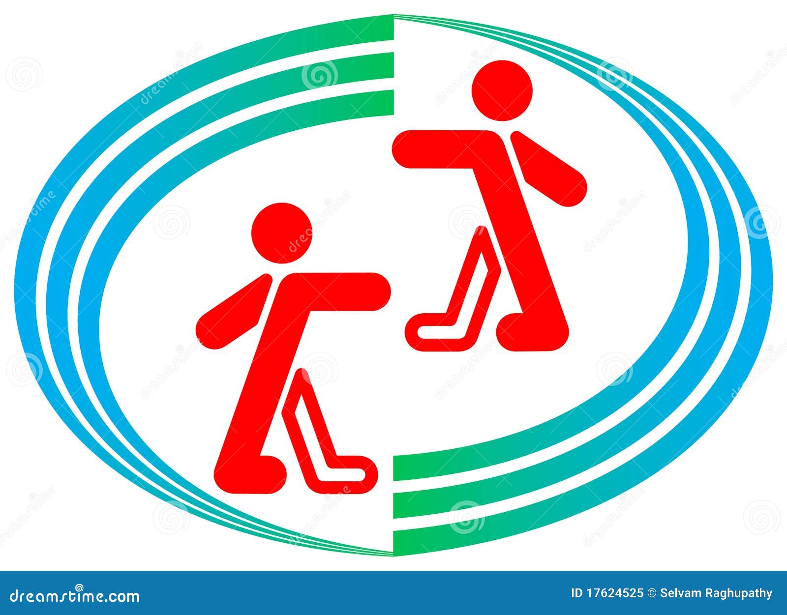 Walking logo stock vector. Illustration of logo, isolated - 17624525