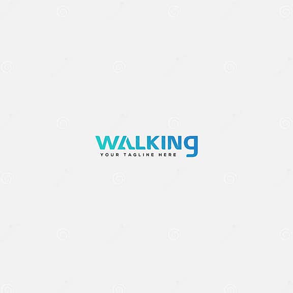 Walking Logo Design Lettering Walking, Walk Logo Stock Vector ...