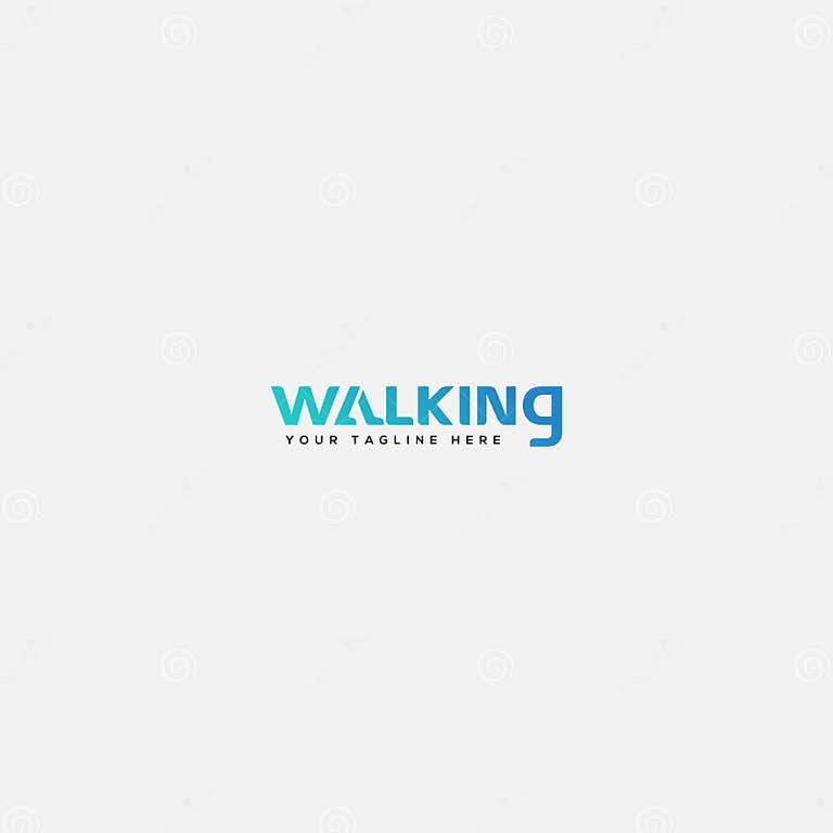 Walking Logo Design Lettering Walking, Walk Logo Stock Vector ...