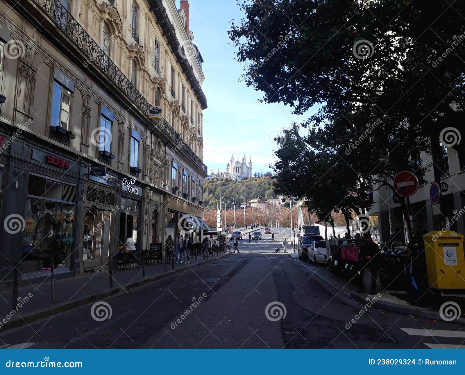 Walking on the Lyon Streets Editorial Stock Image - Image of stores ...