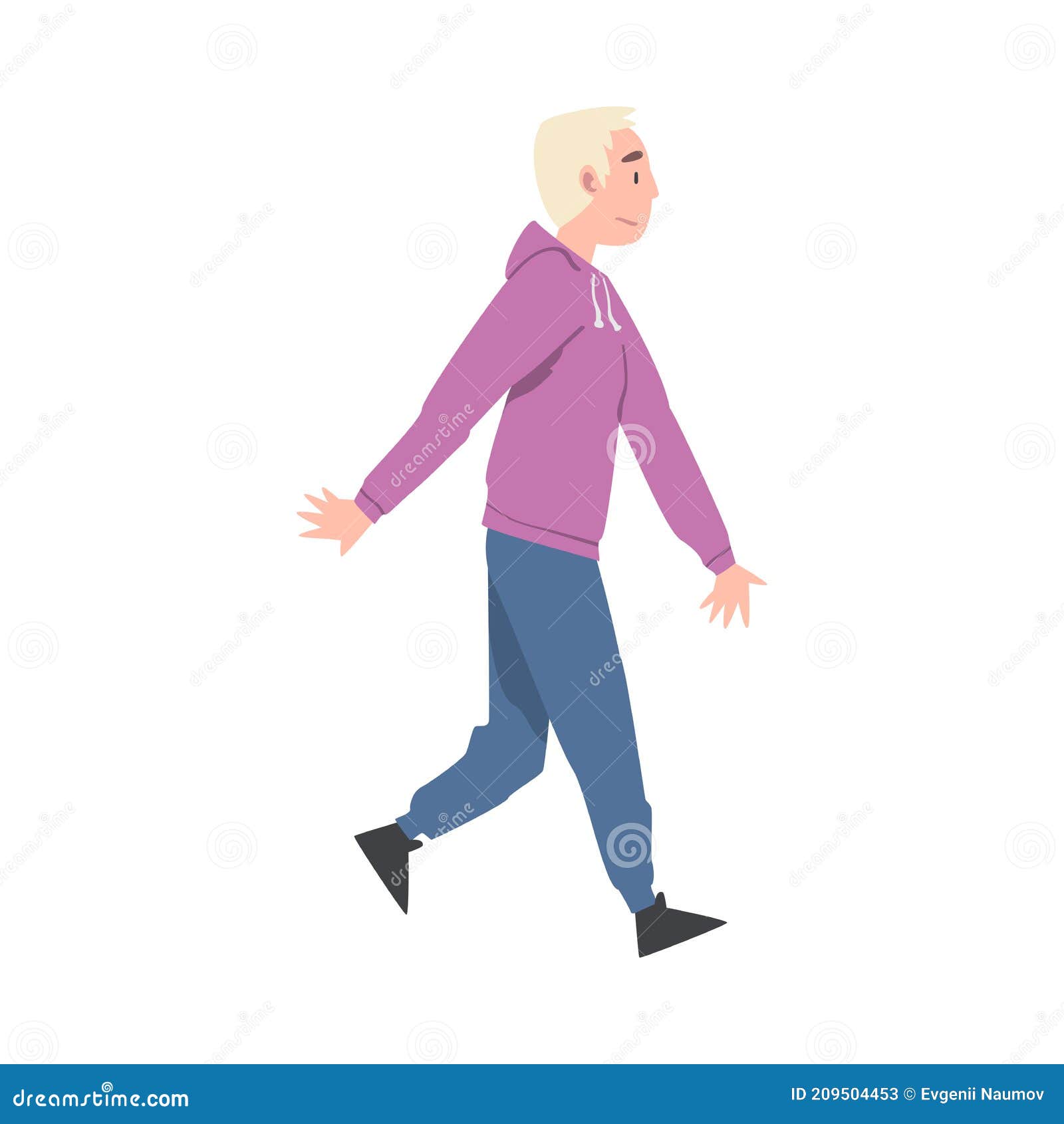 Person Walking Side View Clipart