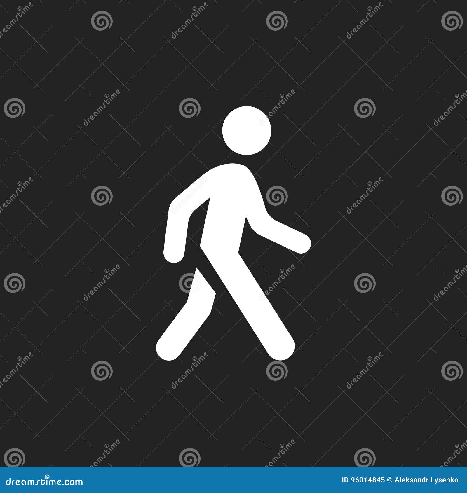 Walking Man Vector Icon. People Walk Sign Illustration Stock Vector ...