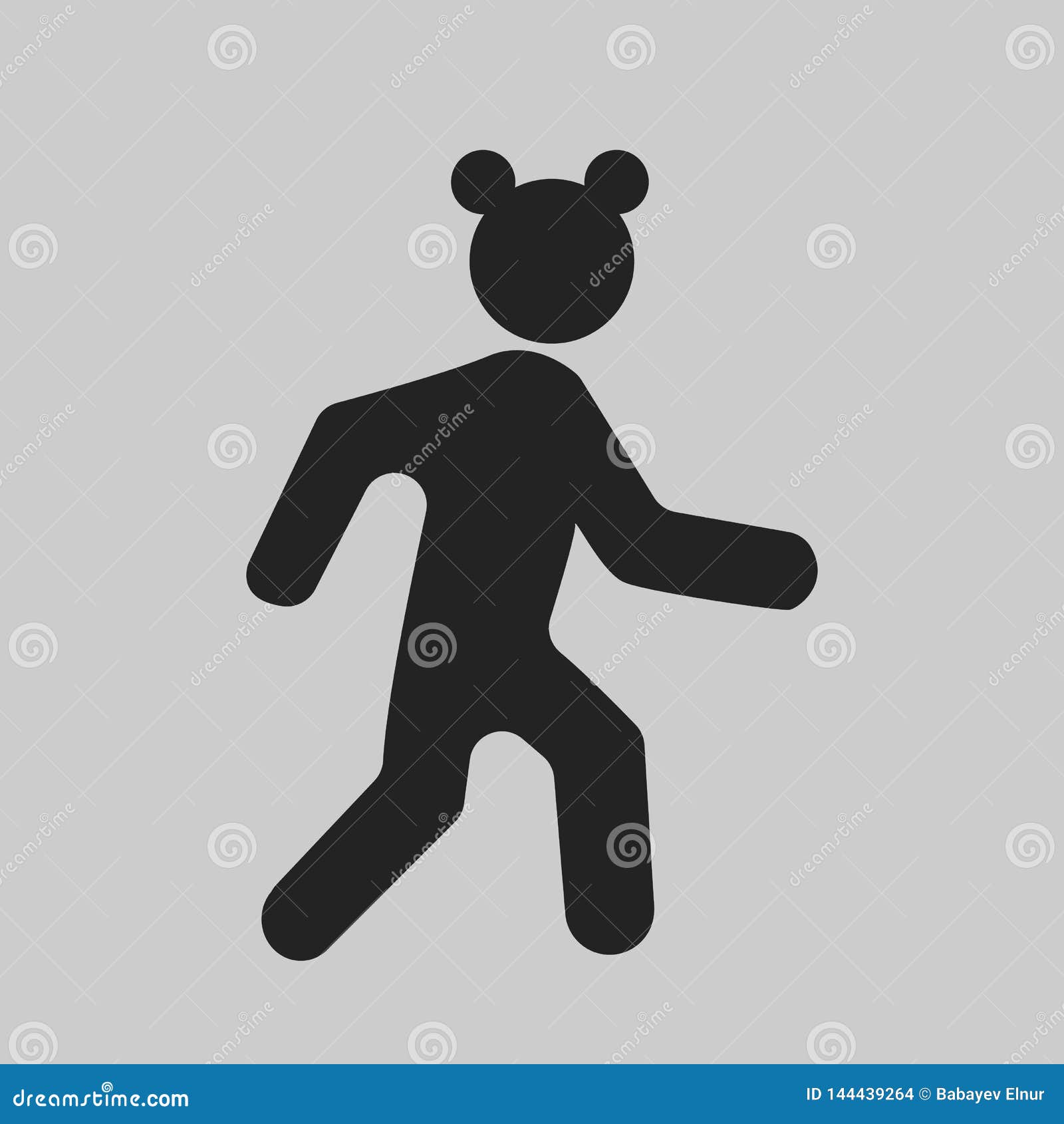 Walking Man Vector Icon. People Walk Sign Illustration Stock Vector ...