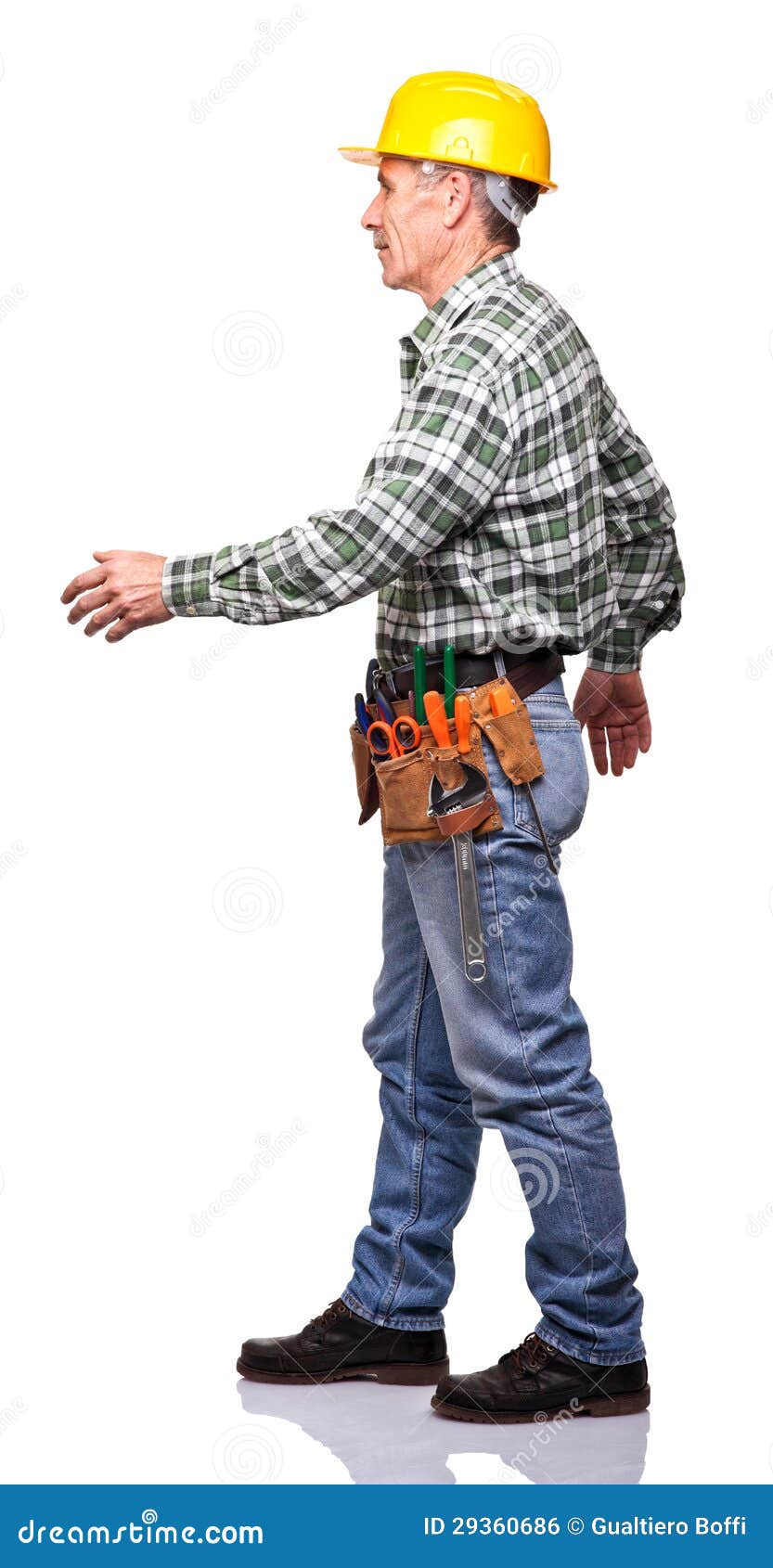 Walking manual worker stock photo. Image of male, tool - 29360686