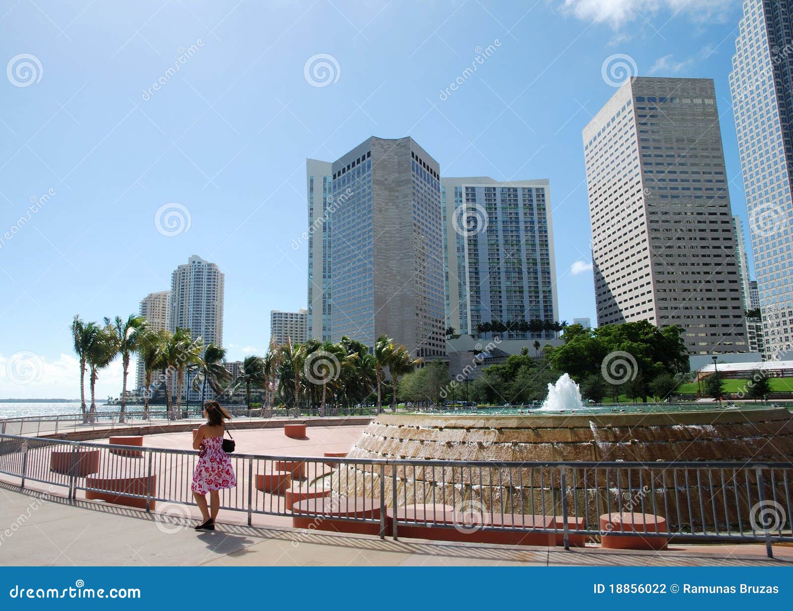 Walking in Miami stock photo. Image of modern, city, florida - 18856022