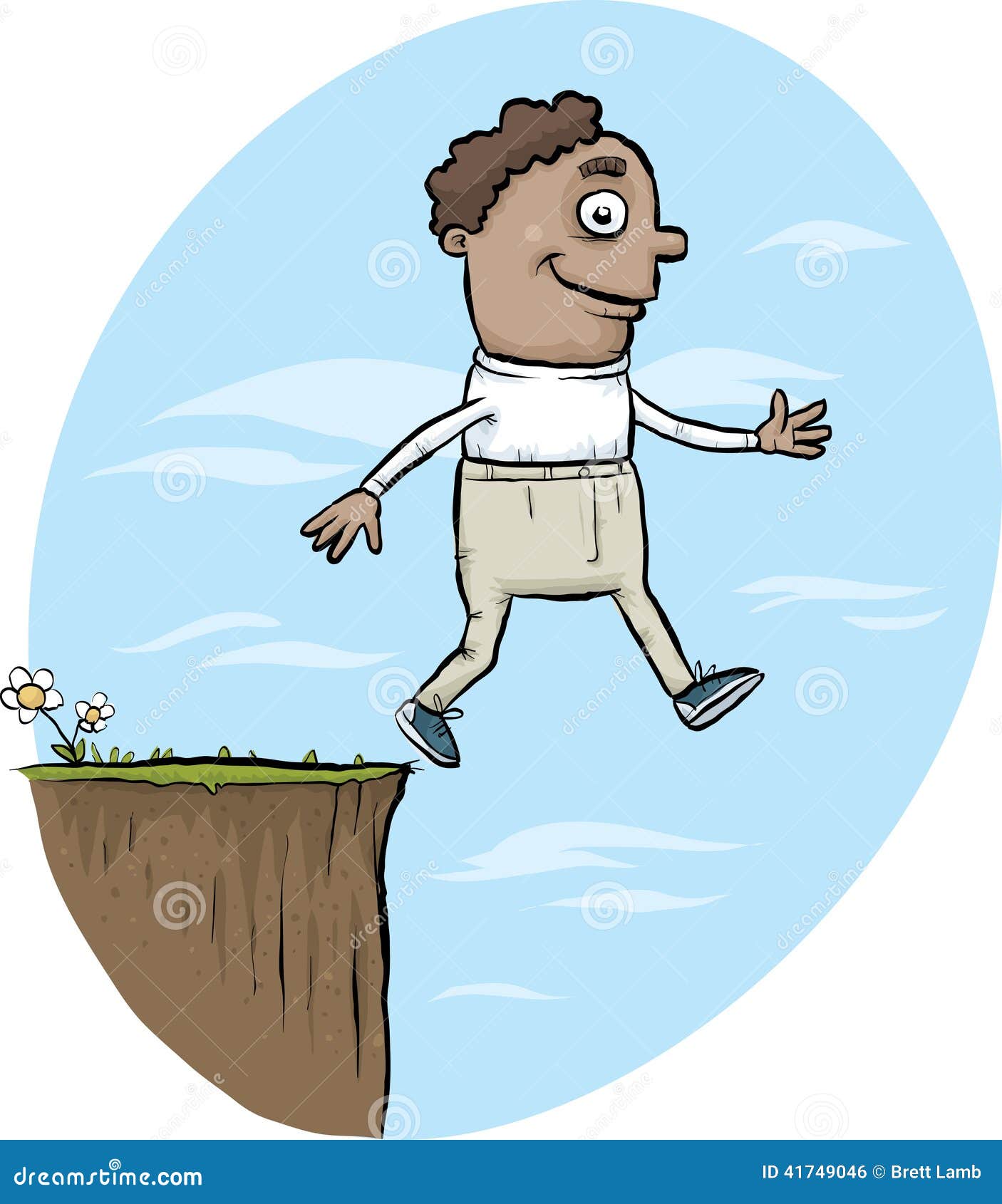 Walking Off Cliff stock illustration. Illustration of concept - 41749046