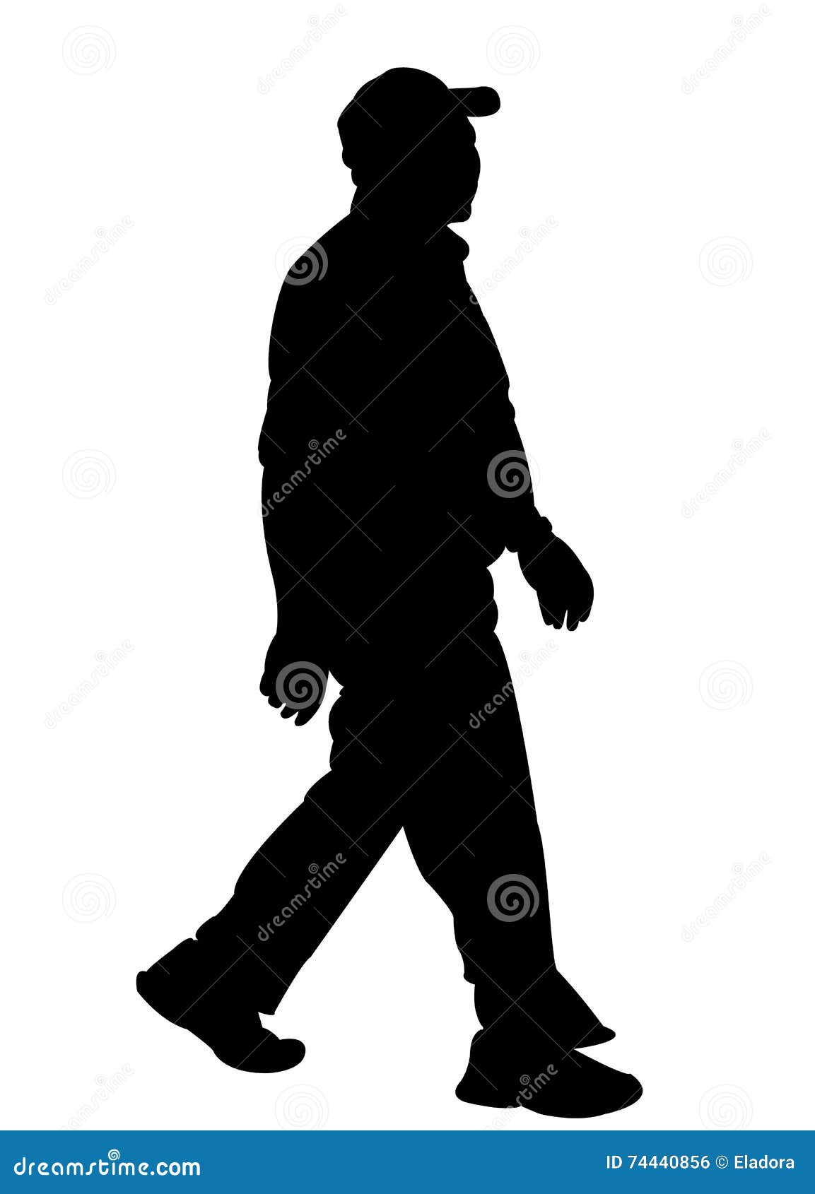 Walking Old Man Body Silhouette Vector | CartoonDealer.com #74440856