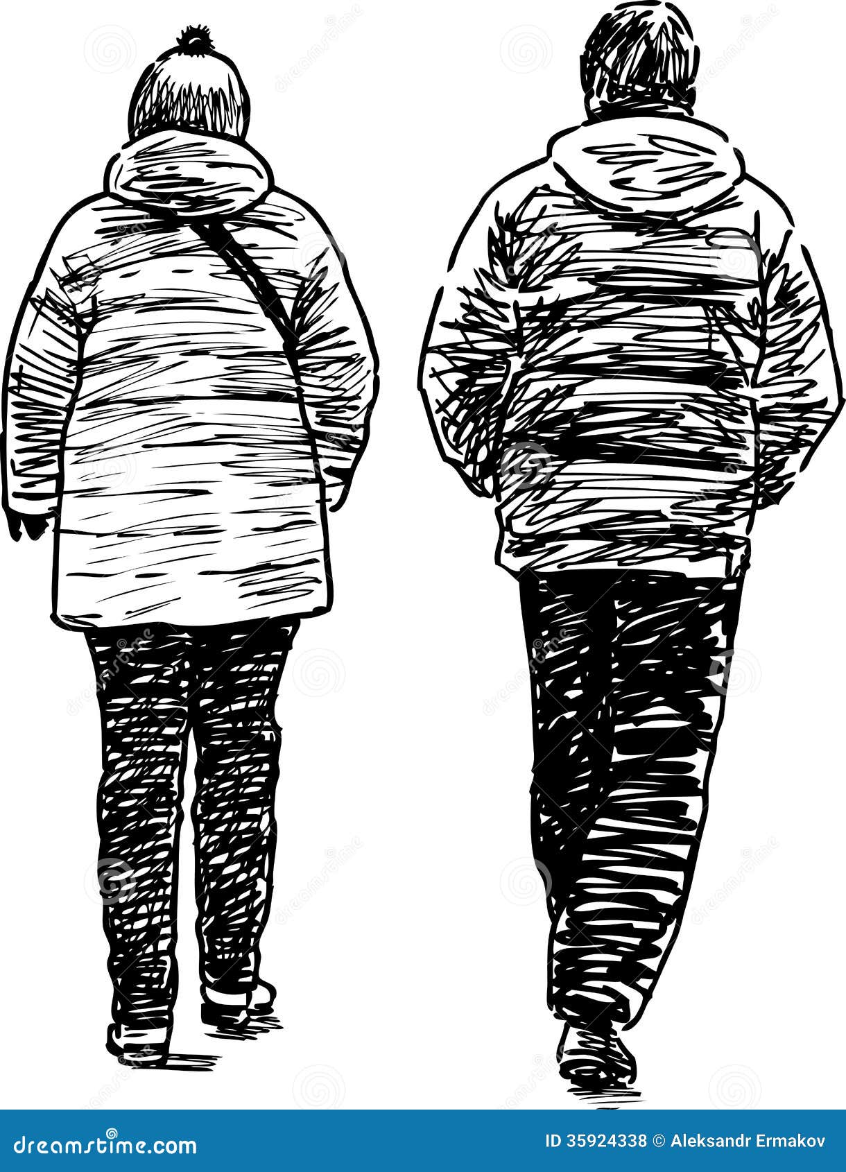 Walking pair stock vector. Illustration of hand, walking - 35924338