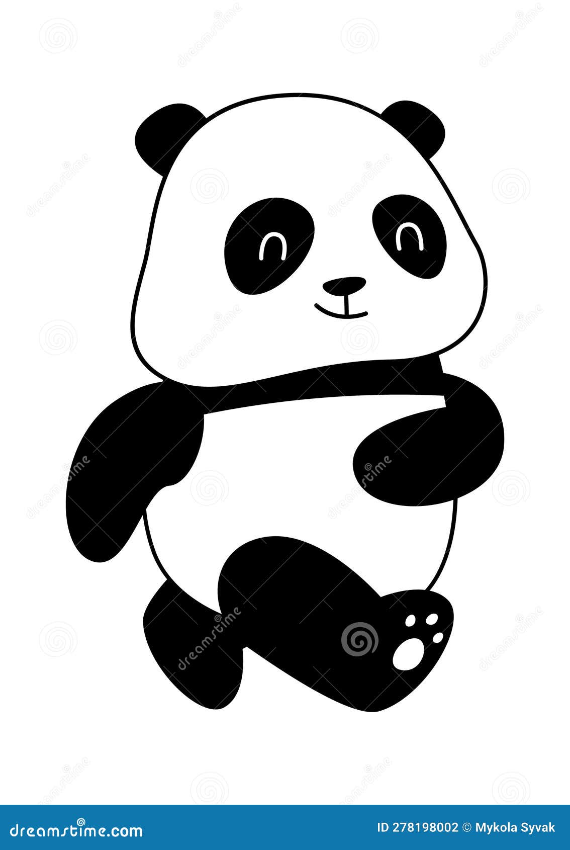 Walking Panda Animal stock vector. Illustration of mammal - 278198002