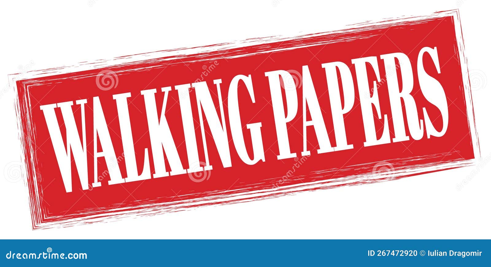 WALKING PAPERS Text Written on Red Stamp Sign Stock Photo - Image of ...